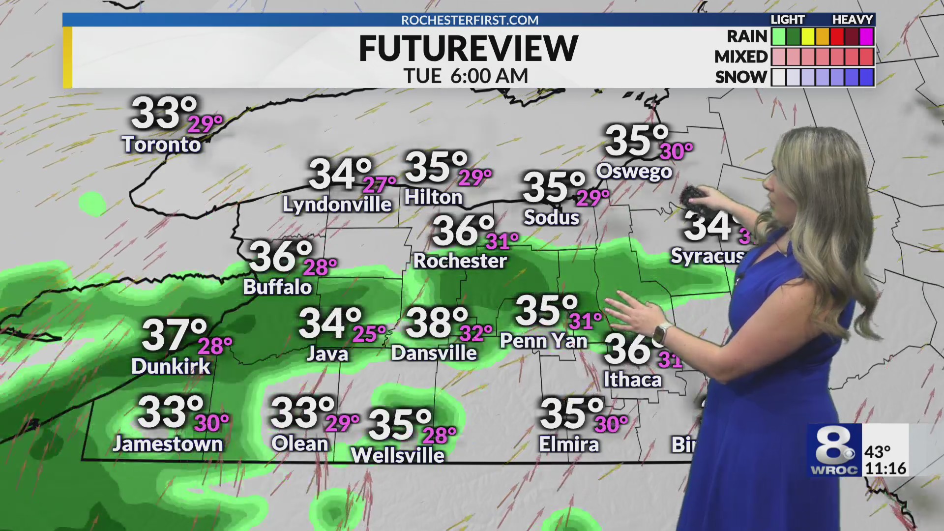 Rochester's Monday Overnight Weather Forecast
