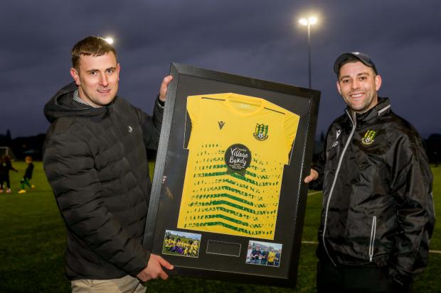 Village Bakery sponsors new kit for Coedpoeth United FC Under 8s