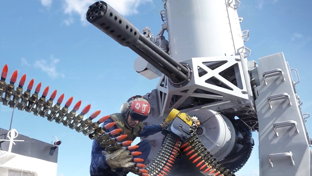 Loading & Firing US Navy’s Super Scary CIWS Gatling Gun in Middle of ...