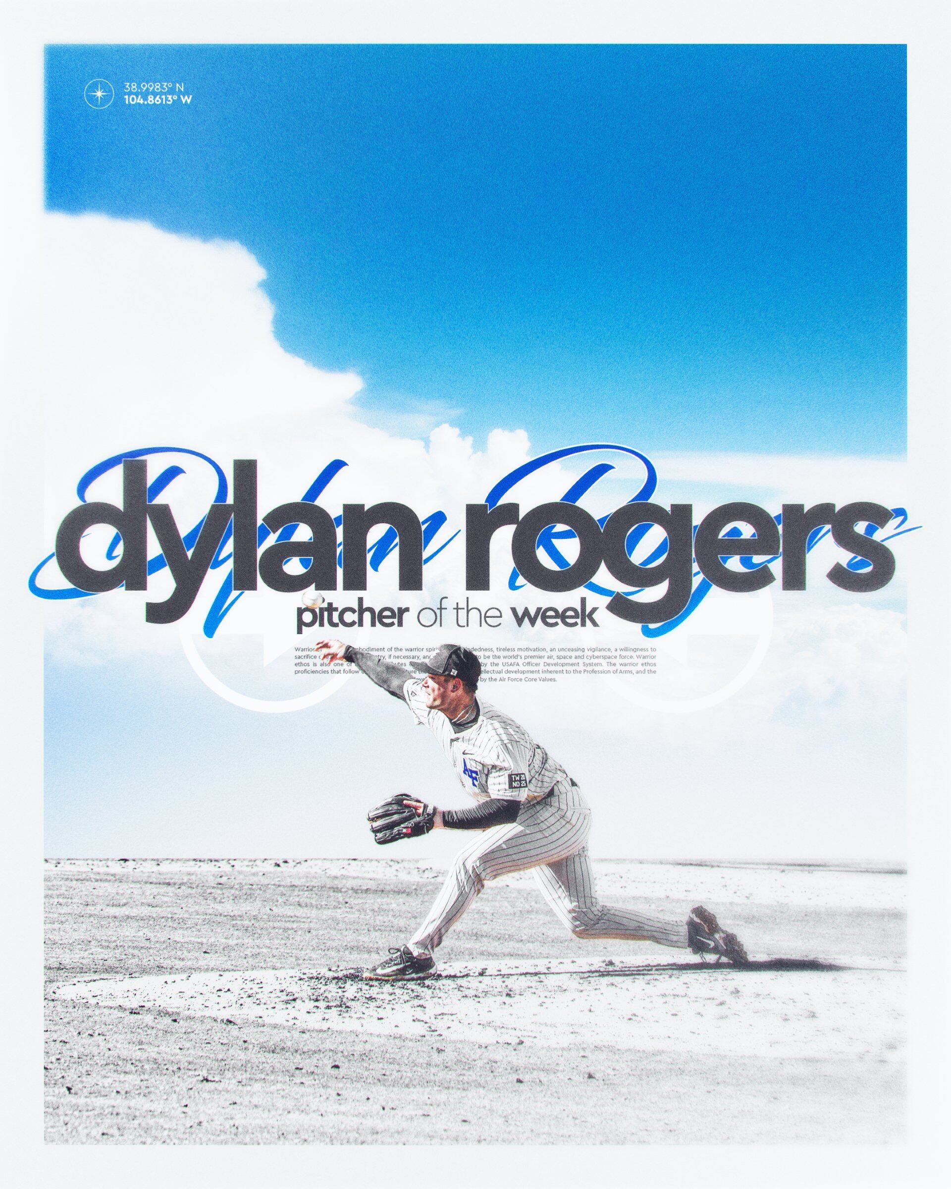 Air Force Pitcher Dylan Rogers wins Mountain West Pitcher of the Week after the Falcons win ...
