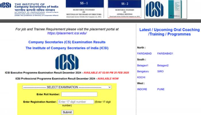 ICSI CS Professional December Result 2024 Declared At icsi.edu- Check ...