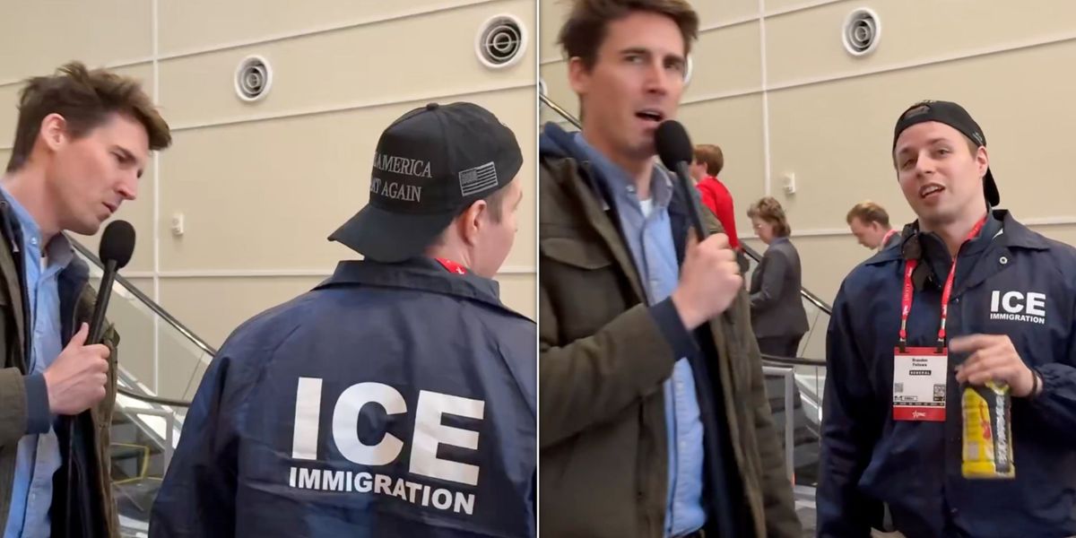 Trump Supporter Asked Why He's Wearing A Fake ICE Uniform, And His ...