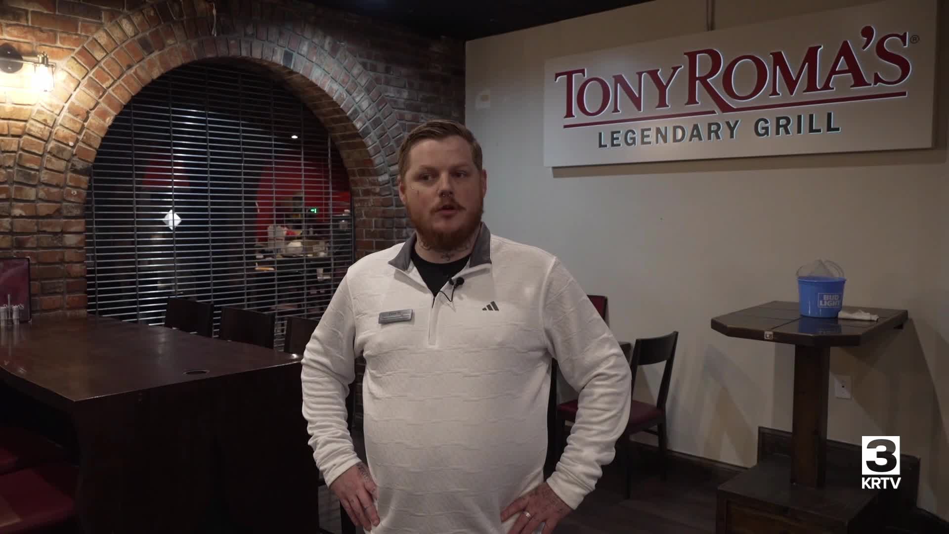 Tony Roma's closed for repairs
