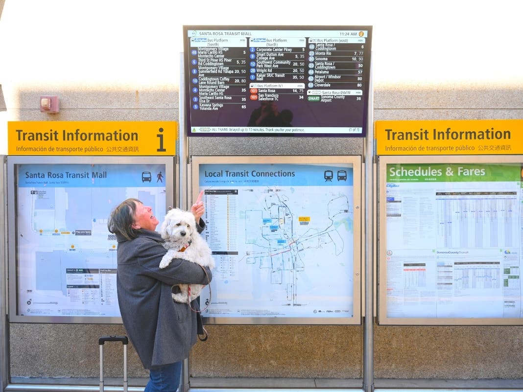 MTC Unveils New Transit Signs, Maps In Santa Rosa