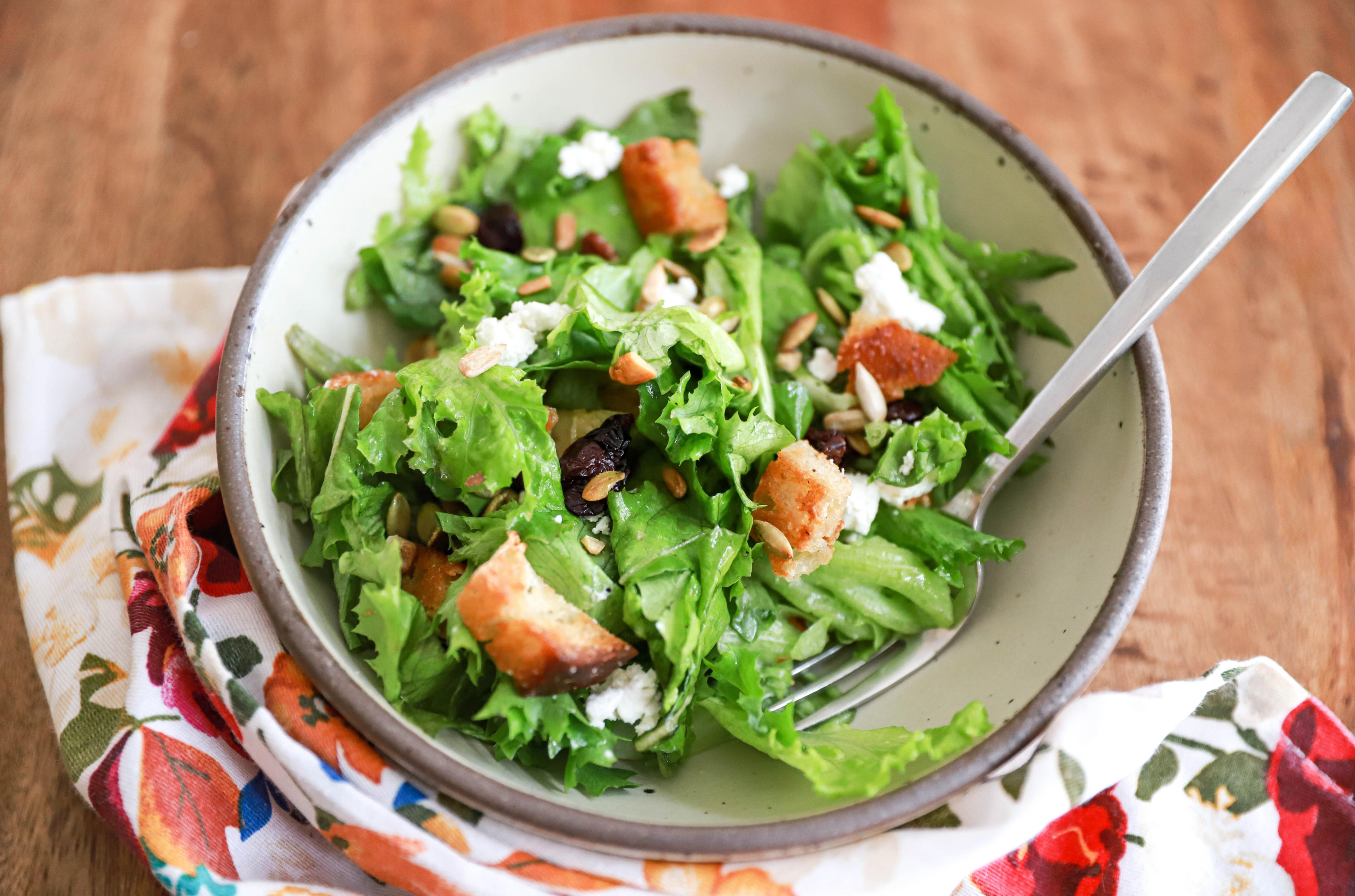 'A very good salad' with some crunch and a seriously tasty dressing