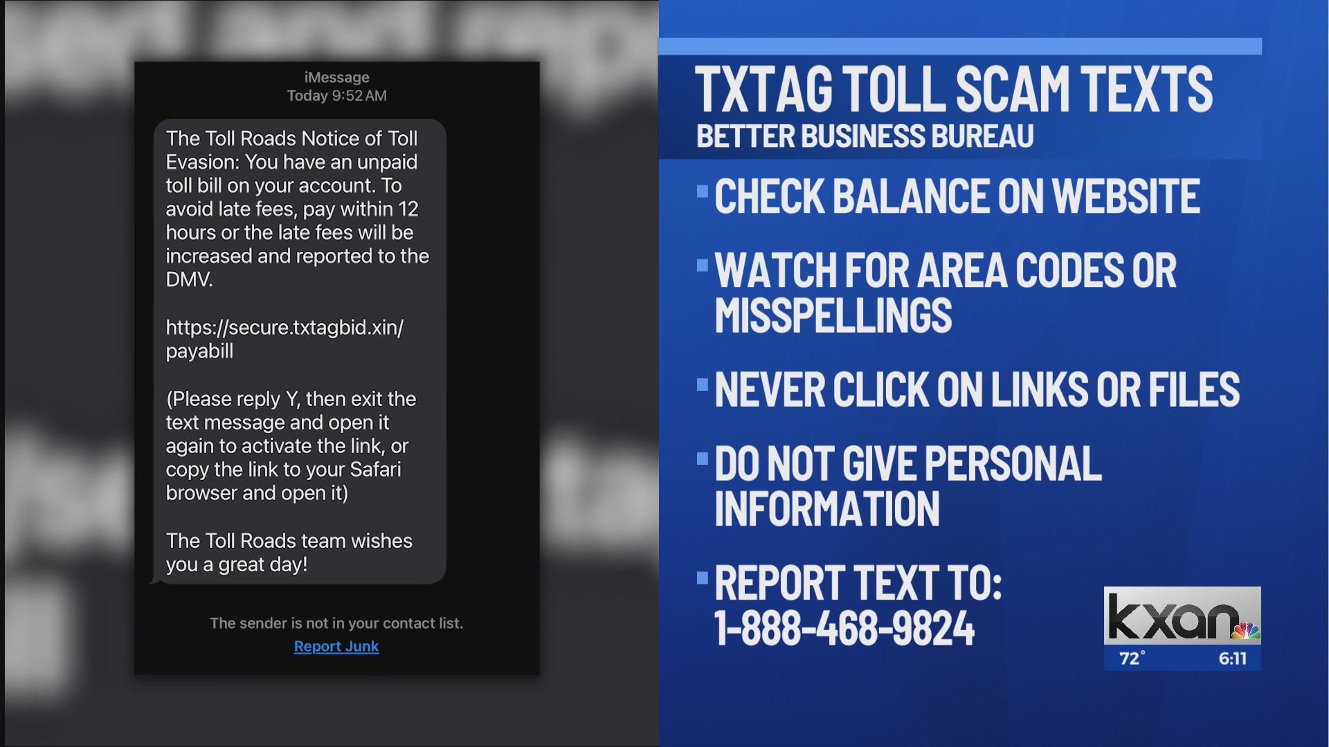 Received a suspicious TxTag toll bill text? Here’s how to report it