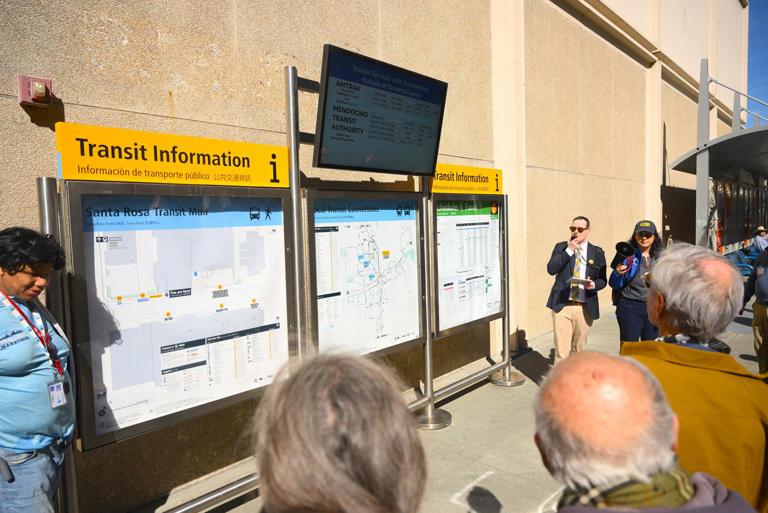 MTC Unveils New Transit Signs, Maps In Santa Rosa
