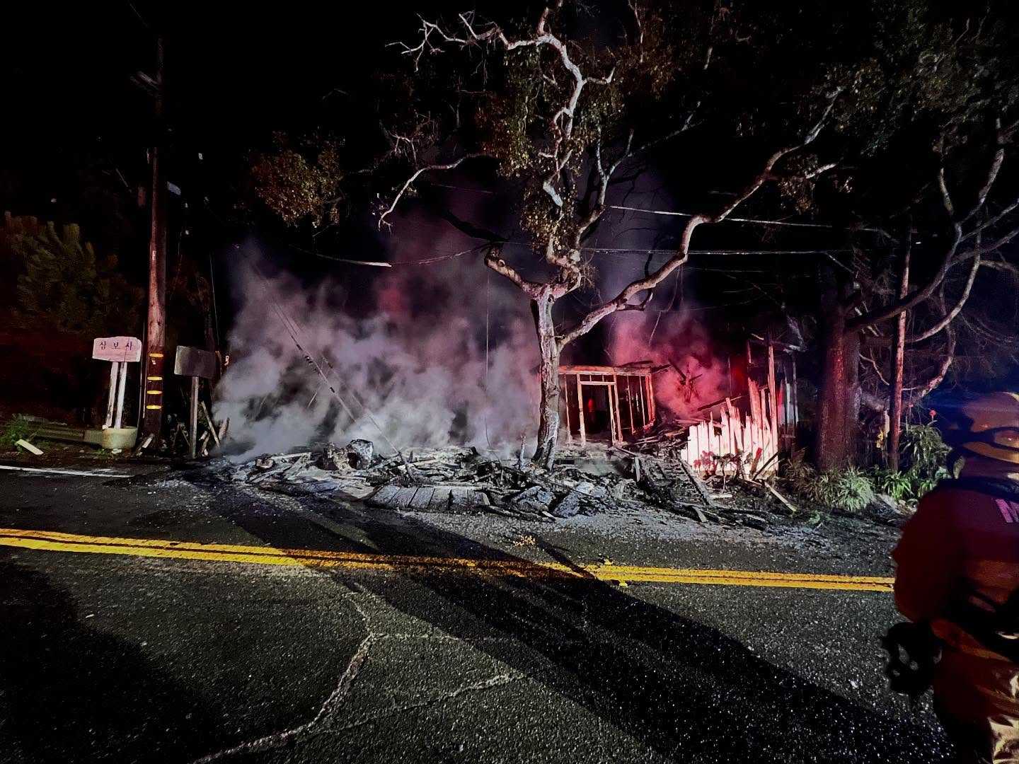 Historic Monterey County building, built in 1858, destroyed by fire