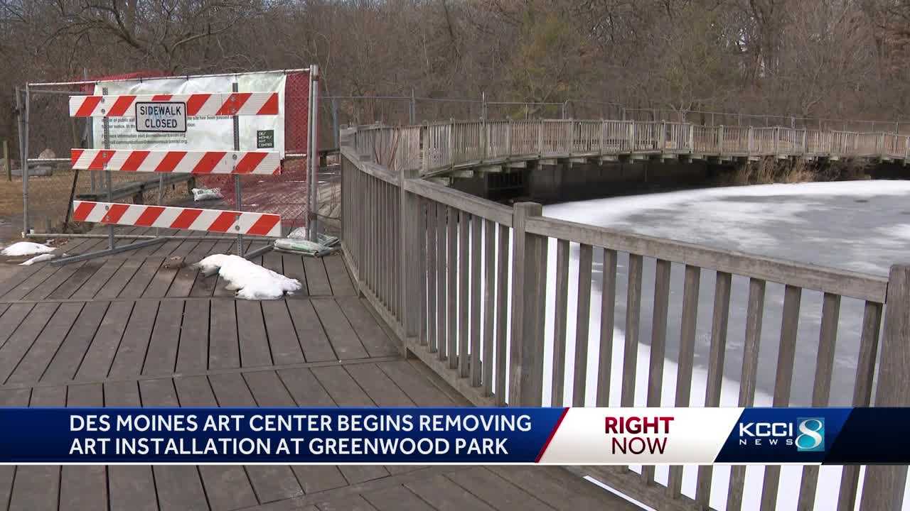 Des Moines Art Center begins removing art installation at Greenwood Park