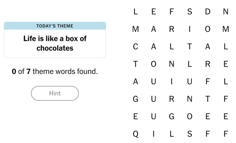 Today's NYT Strands Hints (and Answer) for Tuesday, February 25, 2025