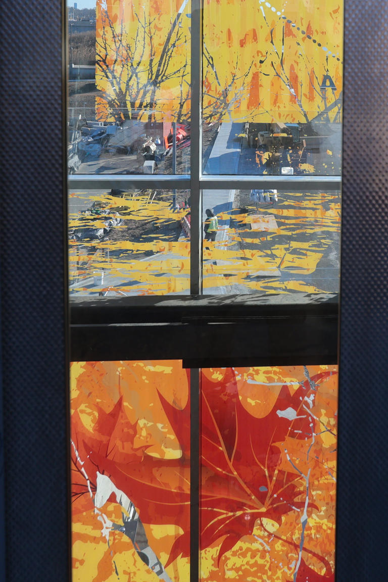 New Bedford's MBTA rail station features this amazing colorful glass ...