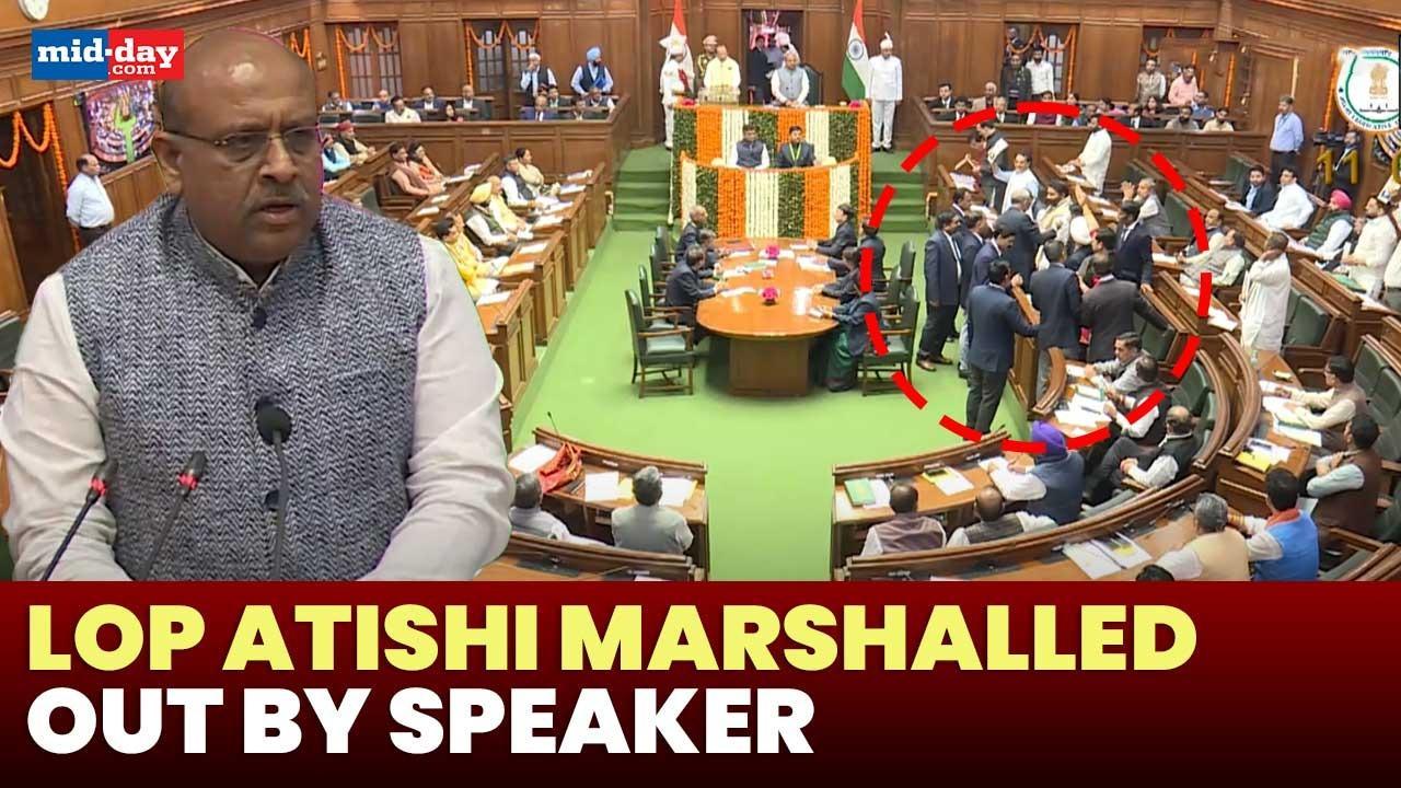 11 AAP MLAs, including LoP Atishi, marshalled out by Speaker Vijender ...