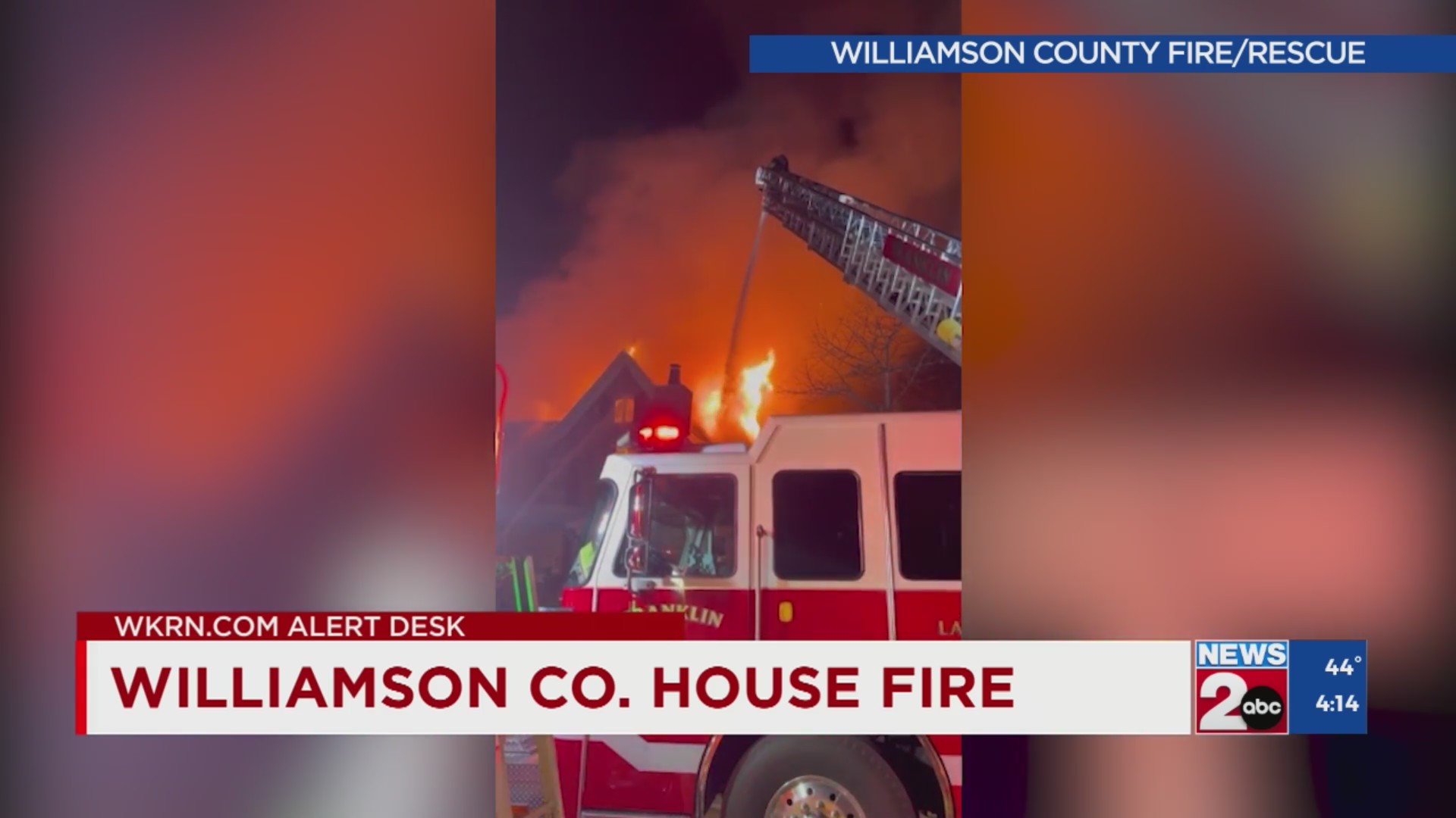 Williamson County firefighters battle house fire for hours