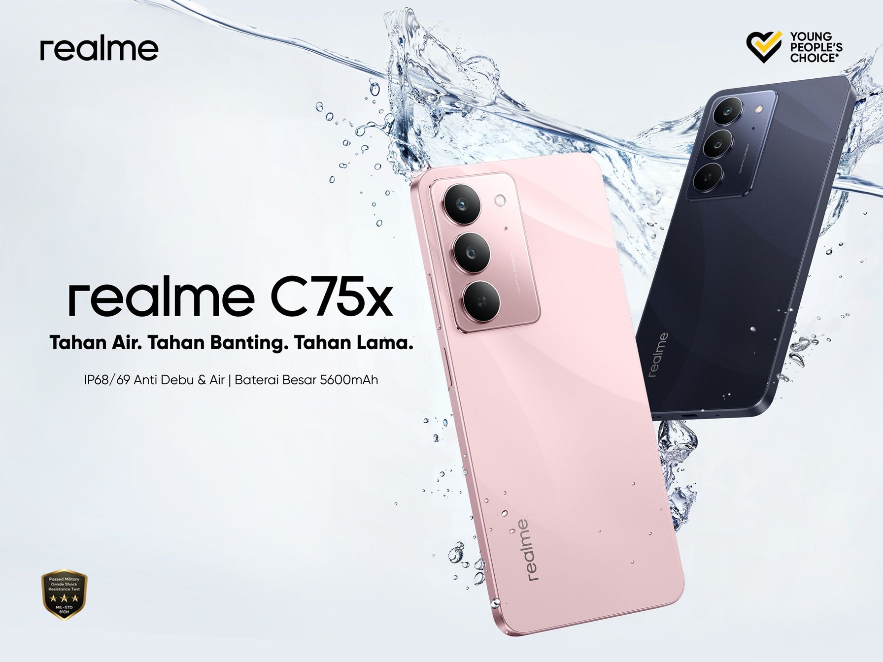 realme C75x, Smartphone Tahan Air Bakal Gebrak Pasar pada 27 Februari