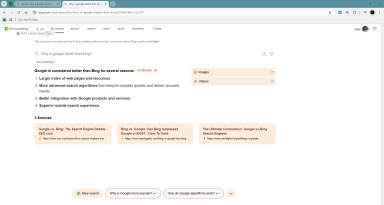 Bing Is Copying Google Search's AI Overviews