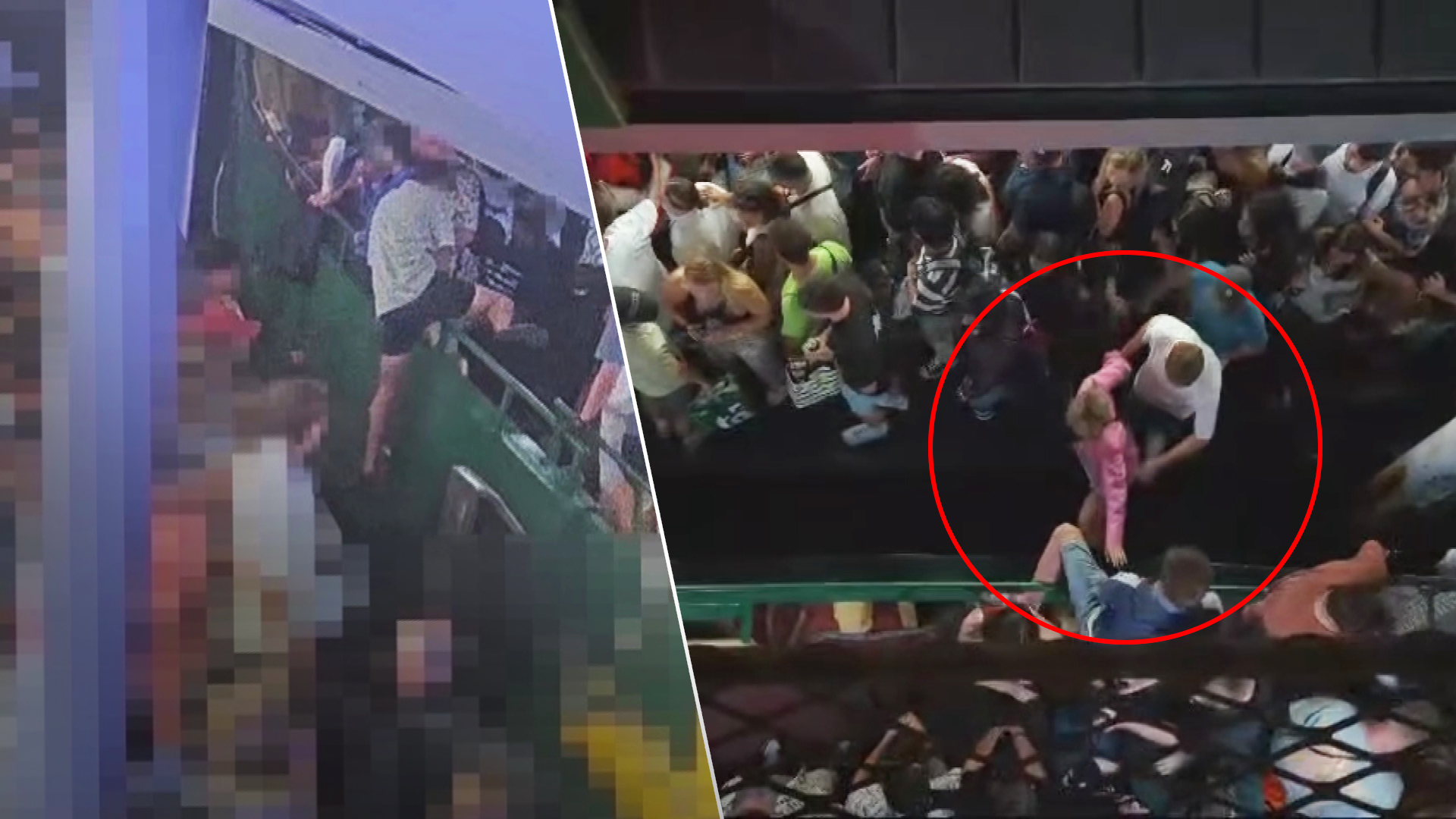 'Dangerous and unsafe': CCTV shows NYE crowd climbing from packed wharf ...
