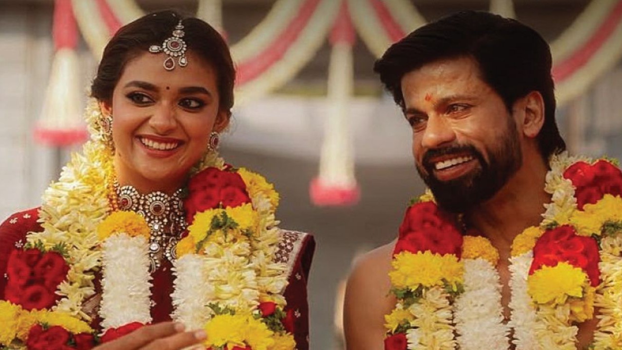 Keerthy Suresh stunned in an exclusive Ruby and Polki necklace crafted ...