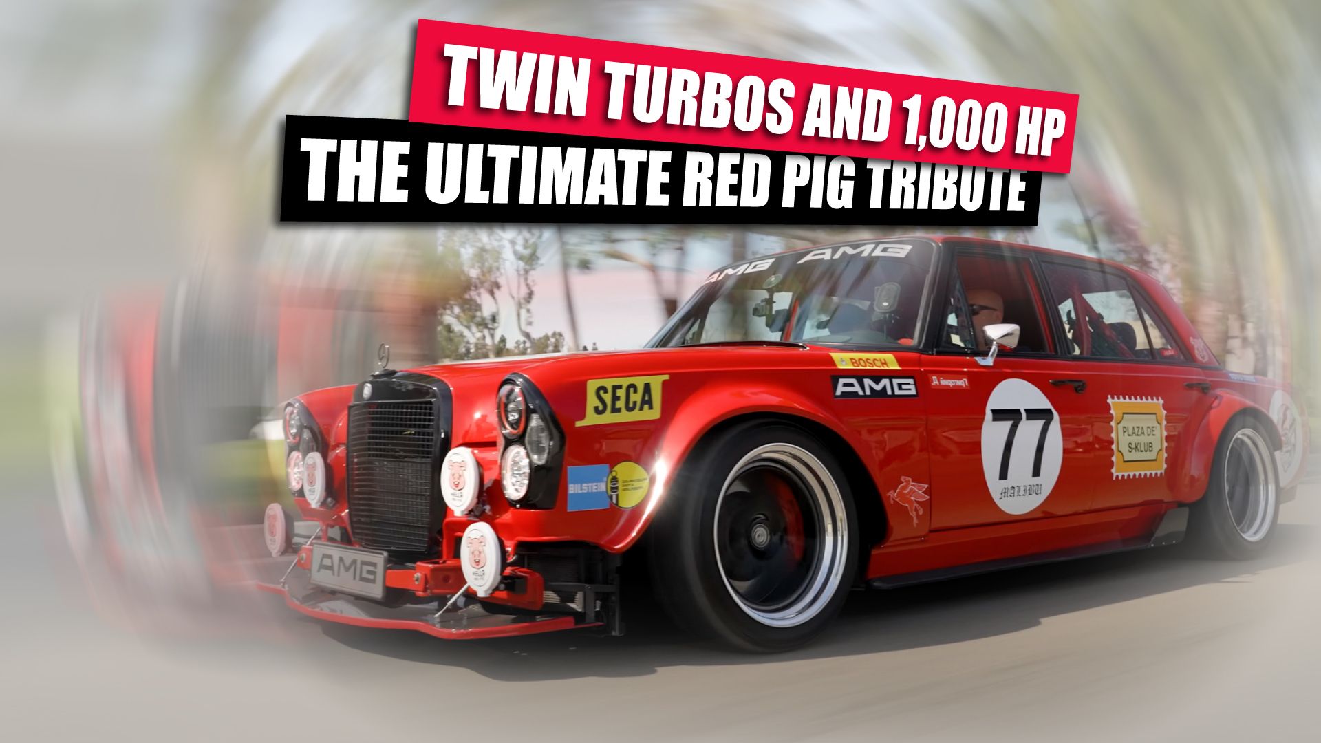 Mercedes-AMG C63S Gets Red Pig Looks In 1,000-HP Restomod Tribute