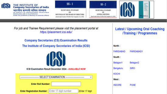 ICSI CS Result Declared 2024 Live: CS Executive results declared at ...