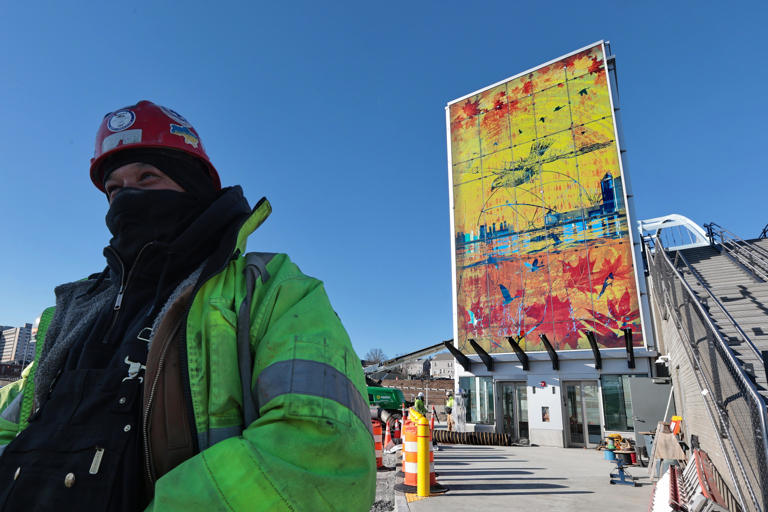 New Bedford's MBTA rail station features this amazing colorful glass ...
