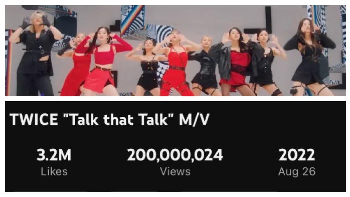 Keberhasilan Luar Biasa ,Talk That Talk, Jadi MV ke-17 TWICE yang Capai 200 Juta Views