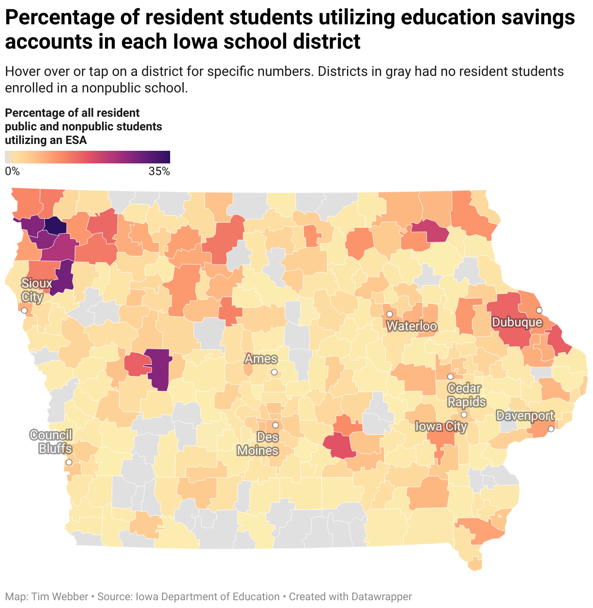 In year 2 of ESAs, Iowa students already attending private schools are ...