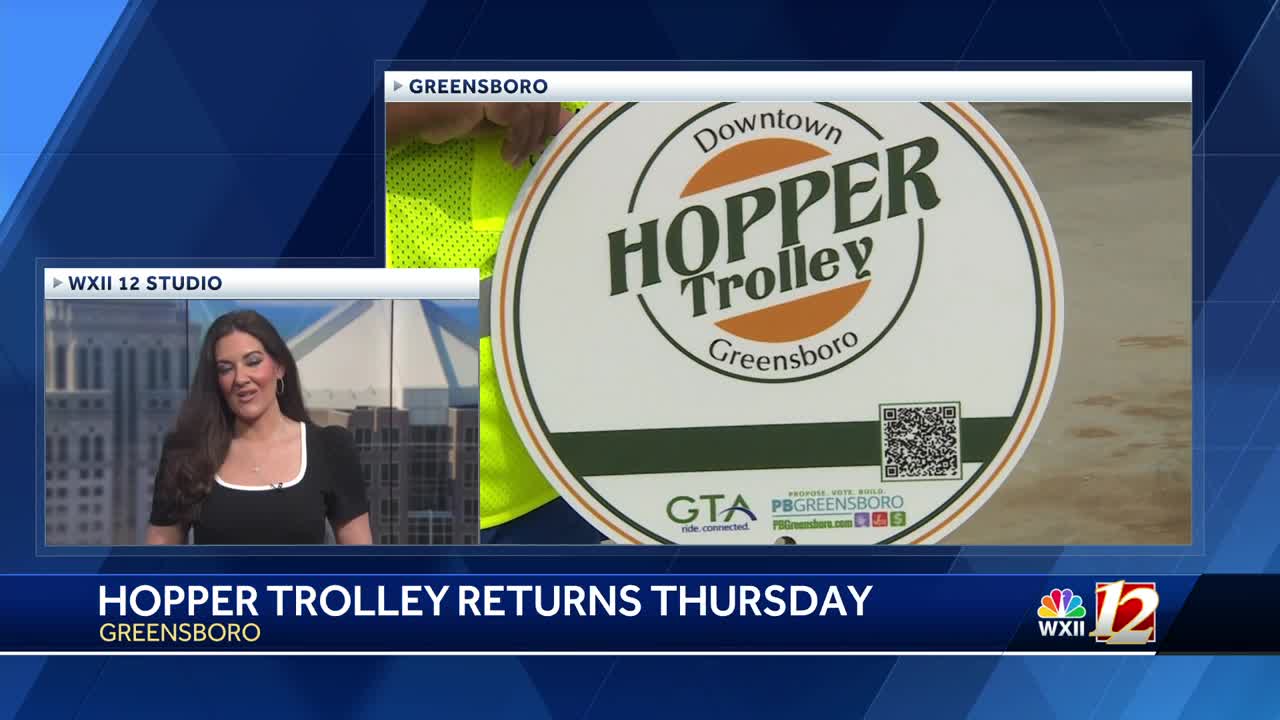 Hopper trolley returns to Greensboro
