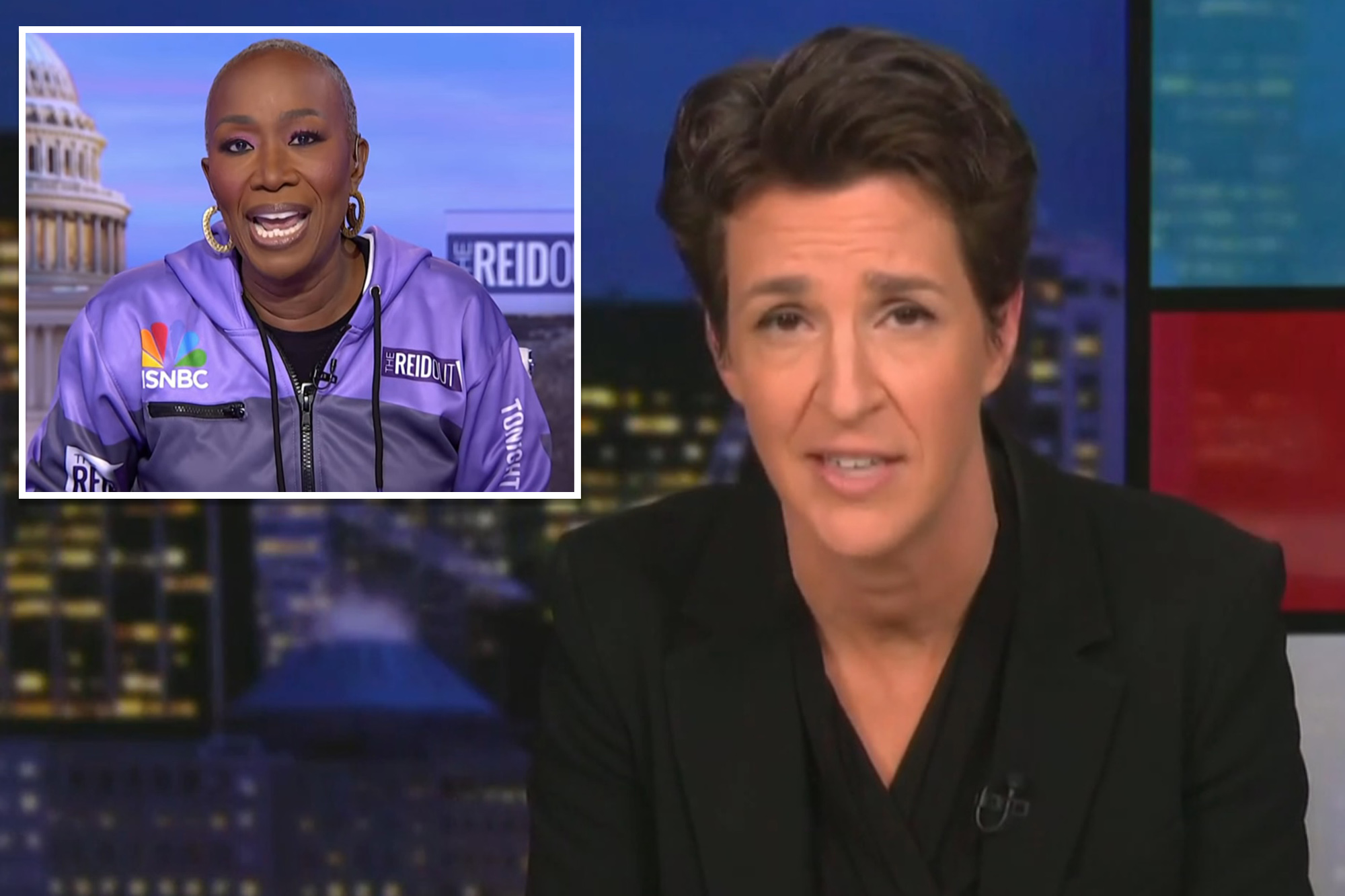 MSNBC host Rachel Maddow rips own network for axing Joy Reid’s show and other ‘non-white’ hosts ...