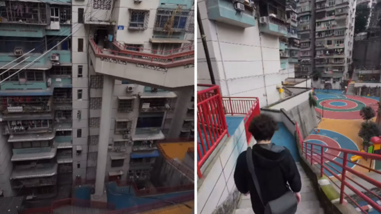 This China city has buildings with multiple ground floors, viral video ...