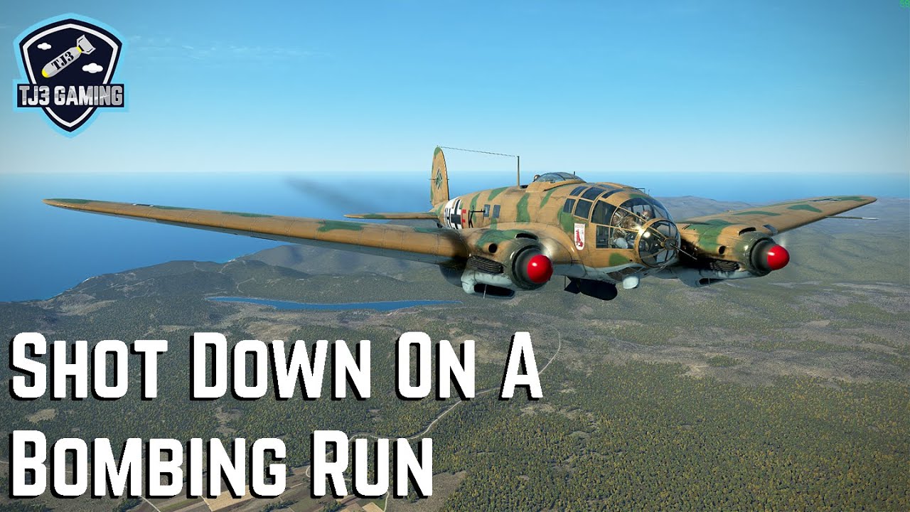 German He-111 Bomber Shot Down After Bombing Run - Crew Bails Out ...