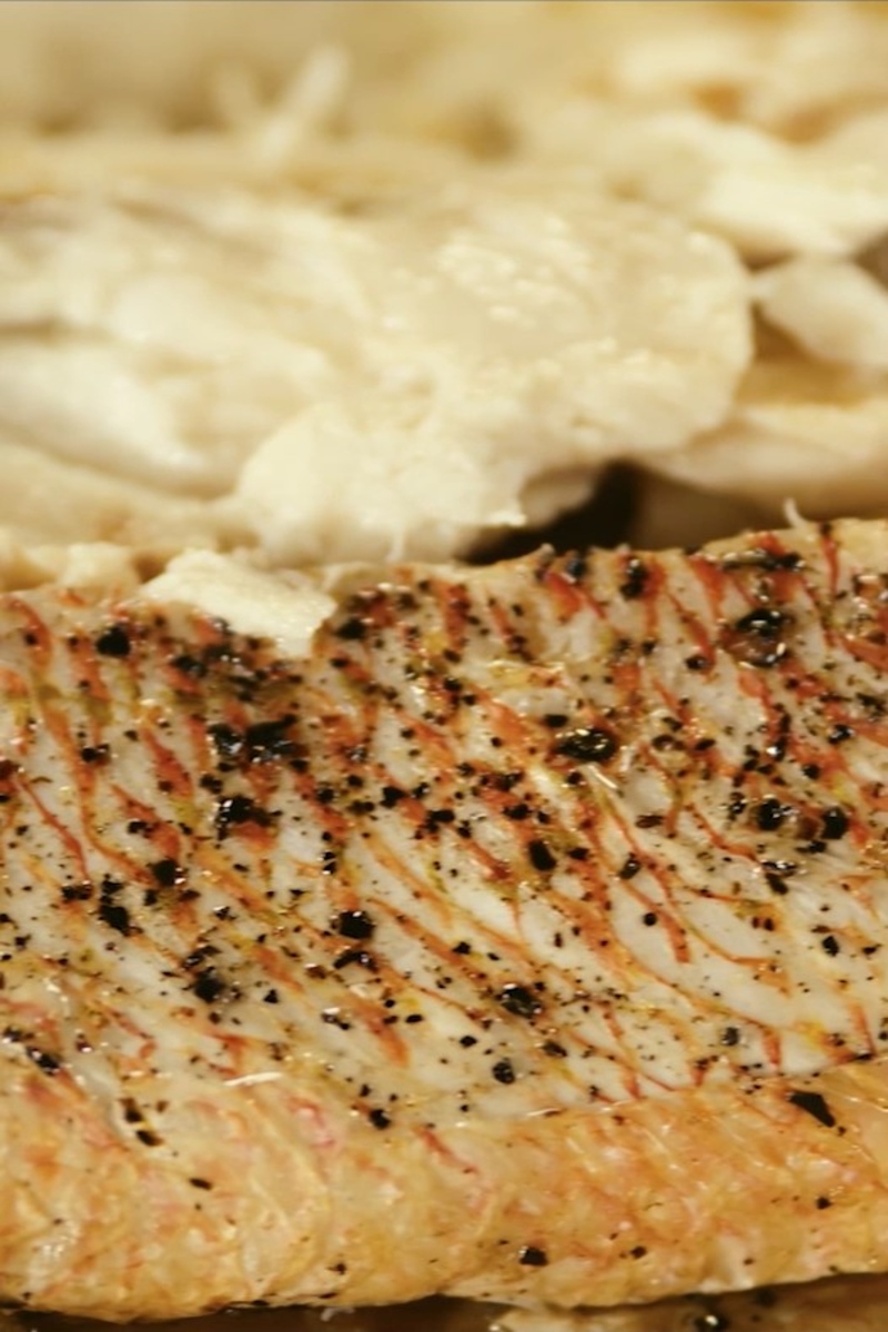 Salt-crusted fish, perfectly moist and tender