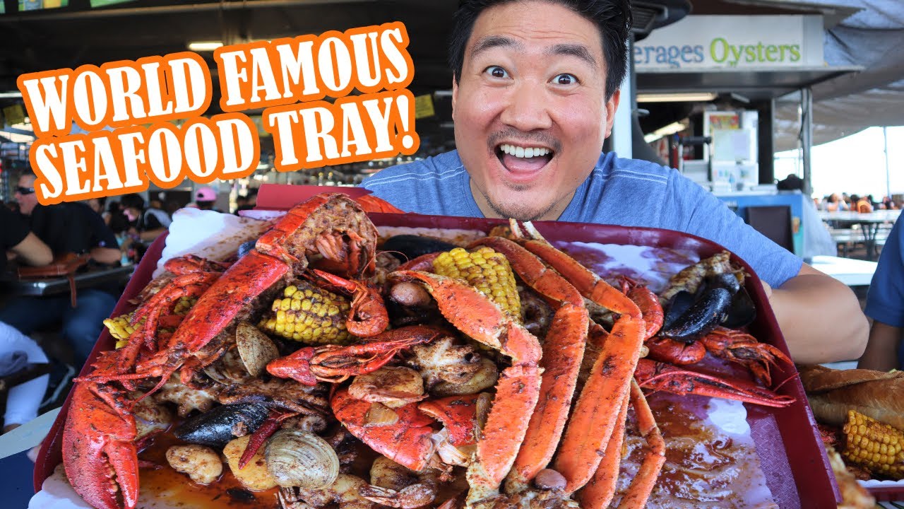 Eating at the BIGGEST SEAFOOD MARKET in CALIFORNIA