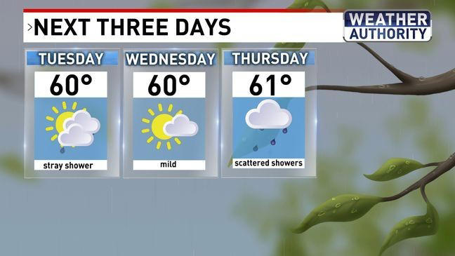 Spring feel for the next three days in Baltimore