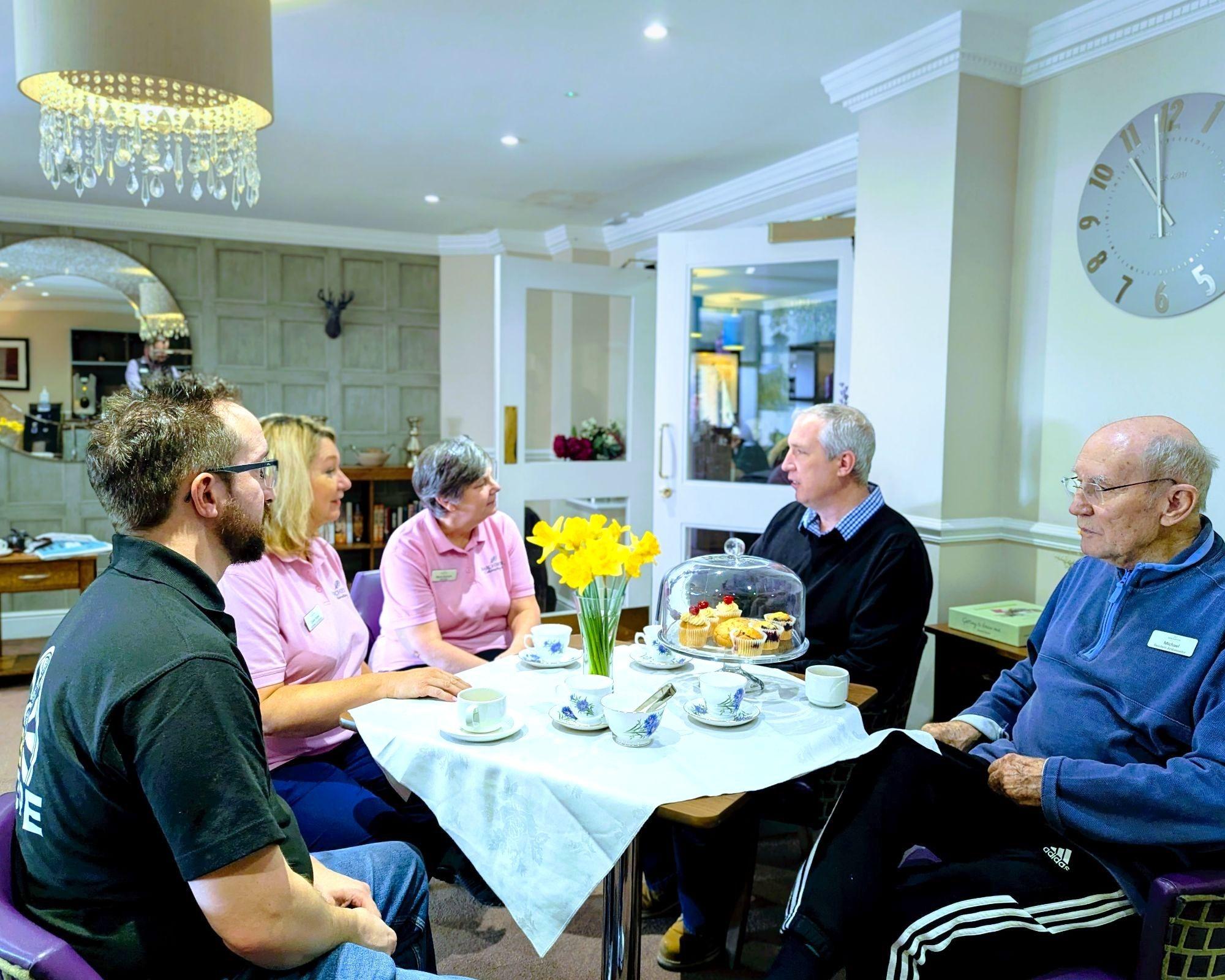 Stamford Round Table donate cheque for local care home