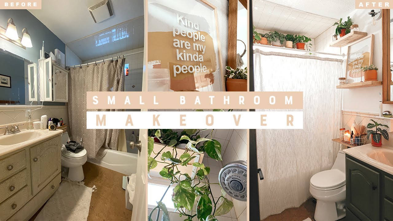 DIY Small Bathroom MAKEOVER ON A BUDGET | No Demo or Reno Needed!