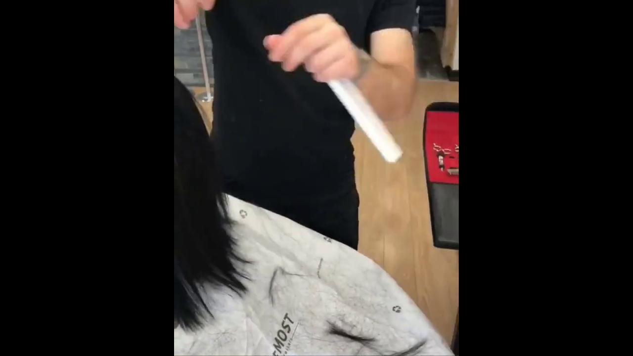 Long Black Hair Cut Transformation