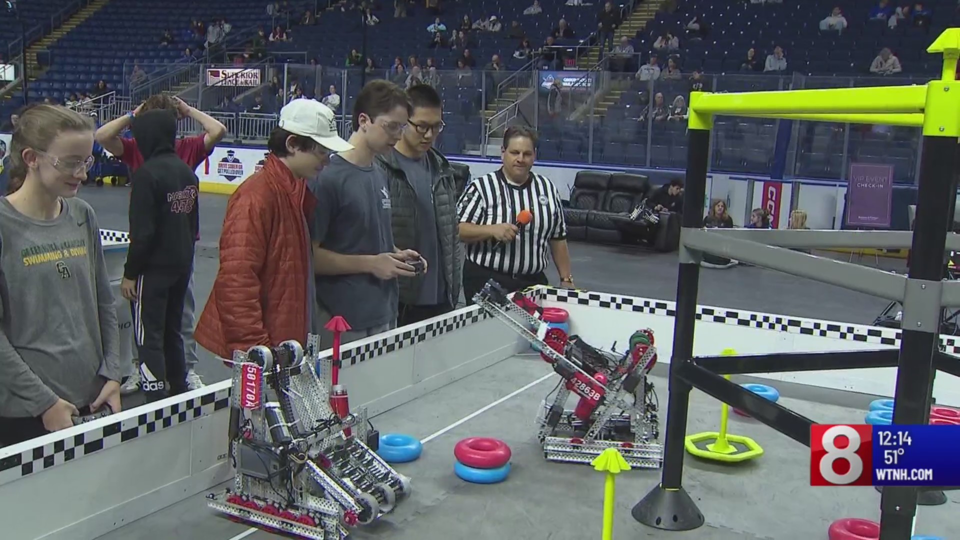 Largest robotics competition in Connecticut underway in Bridgeport arena