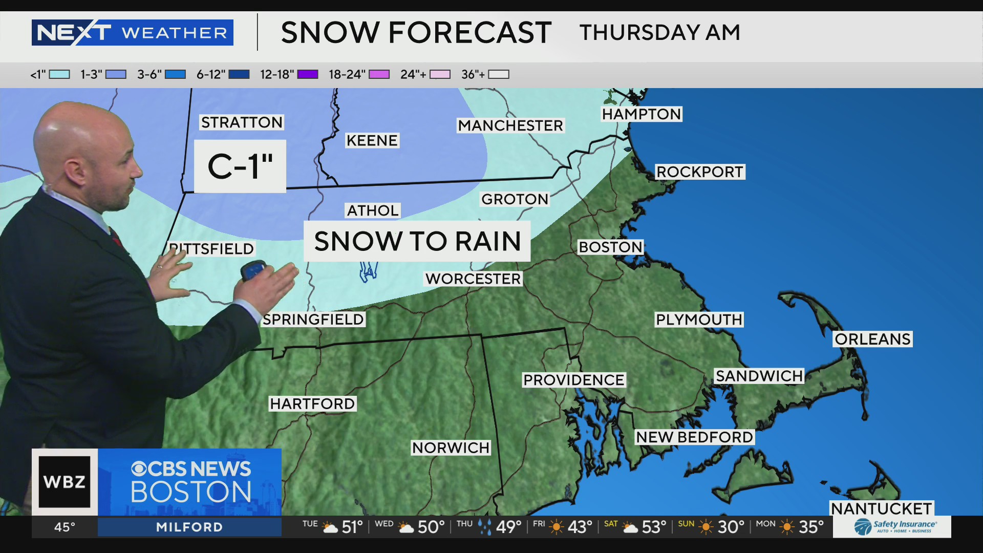 Next Weather: WBZ mid-day forecast for February 25, 2025