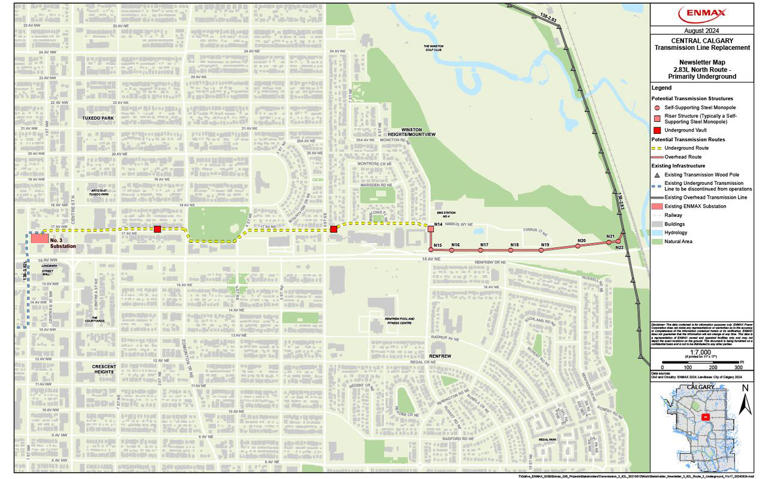 Inner-city Calgary residents decry proposed Enmax overhead transmission ...