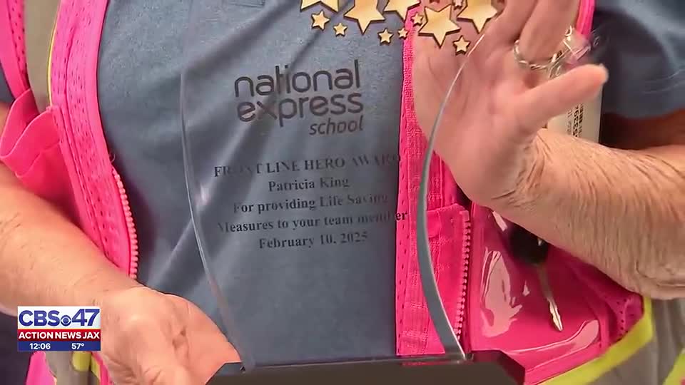 Local school bus driver honored for saving life of bus monitor who ...