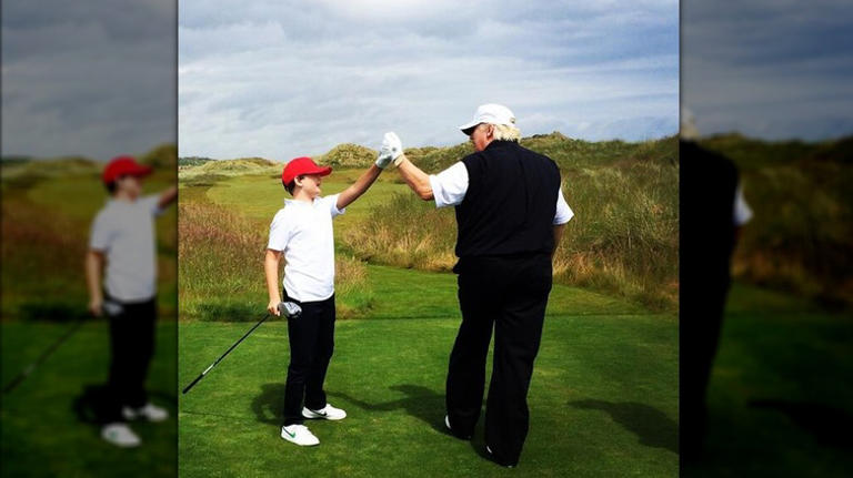 Old Pictures Of Donald & Barron Trump Prove How Far They've Grown Apart