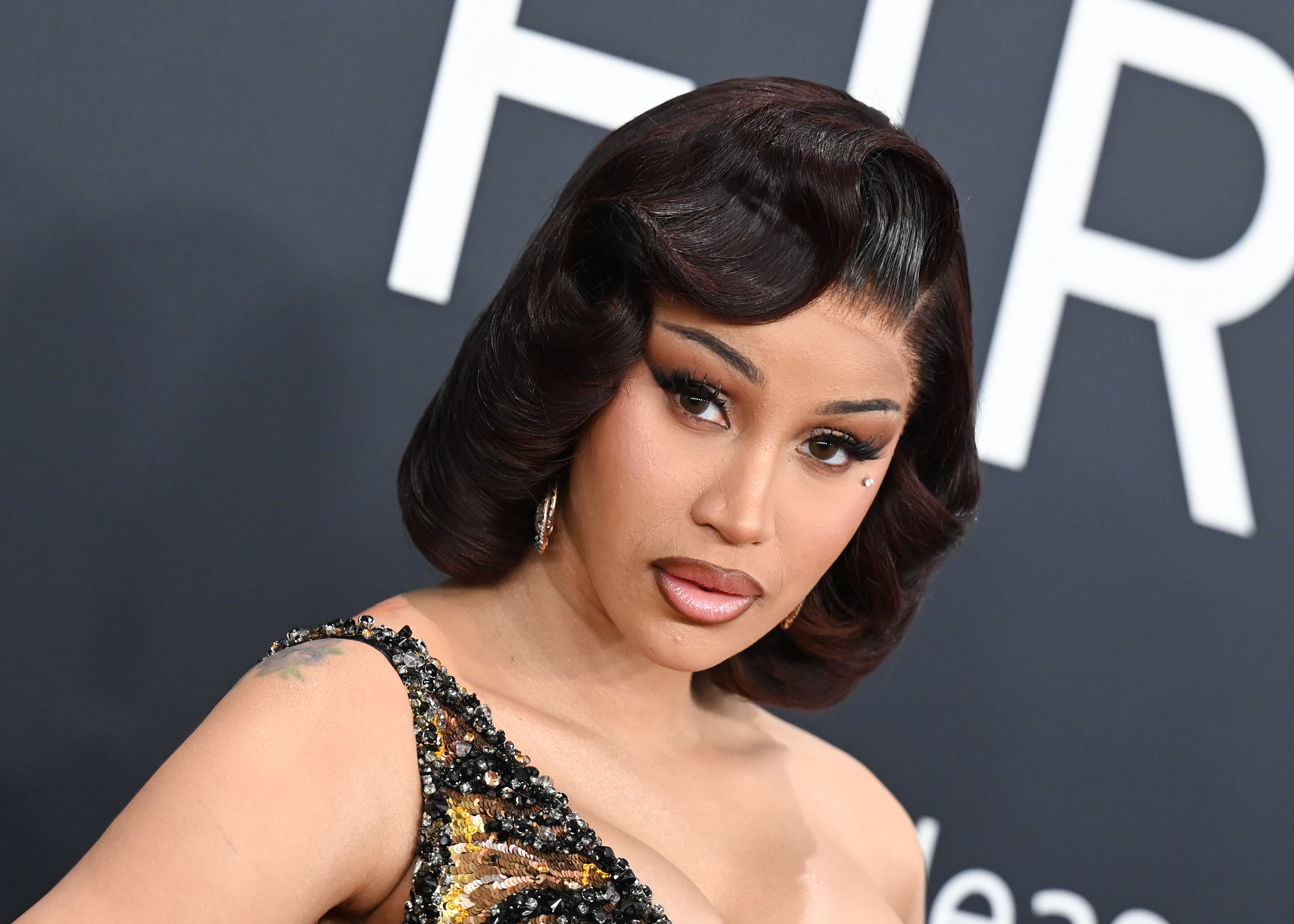 Cardi B Dyed Her Natural Hair Red