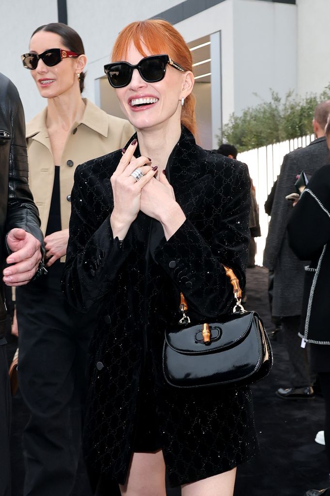 Jessica Chastain unveils major hair transformation in mini skirt and ...