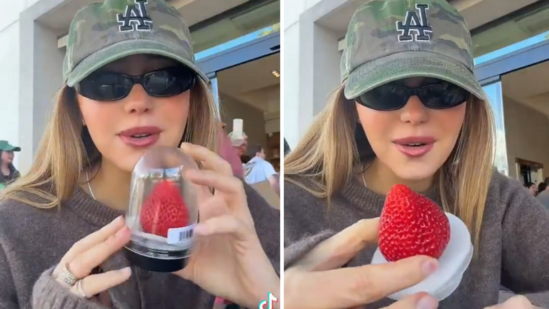 Woman pays ₹1,600 for a single strawberry sold by luxury grocery store ...