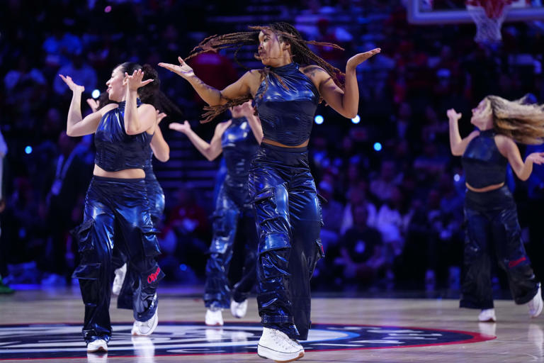 NBA cheerleaders in action during the 2024/25 season