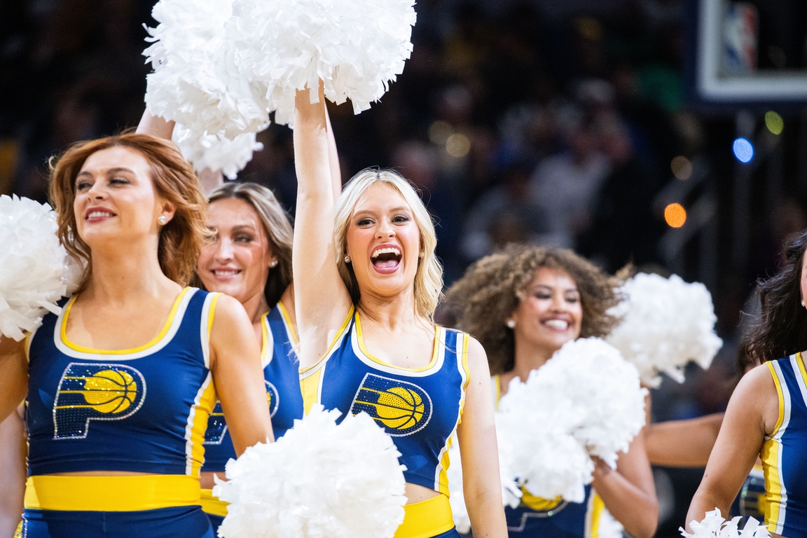 NBA cheerleaders in action during the 2024/25 season