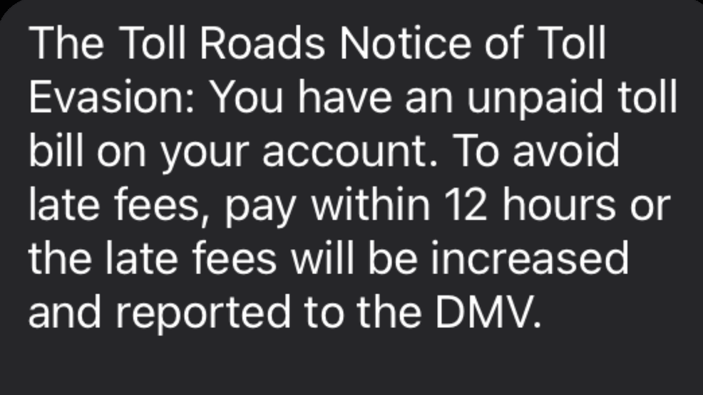 "Do not click any links," TXDOT warns of fake texts for overdue toll bills
