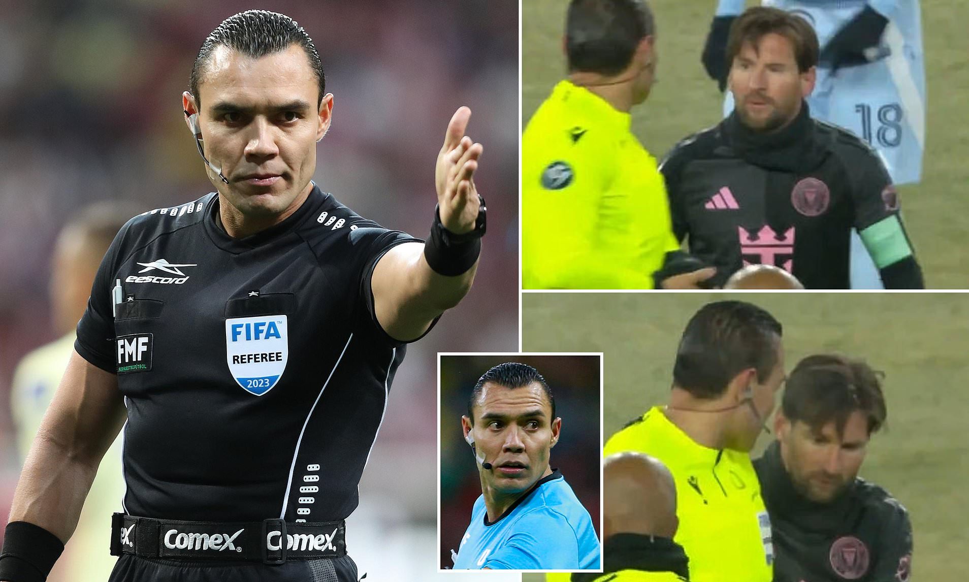 Referee is 'BANNED for six months' after asking Lionel Messi for his ...