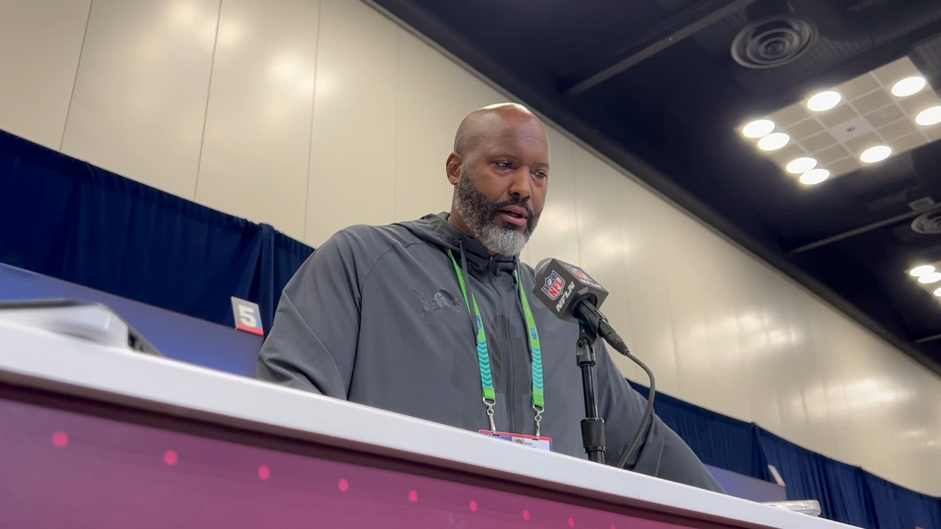 Lions GM Brad Holmes Discusses EDGE Need