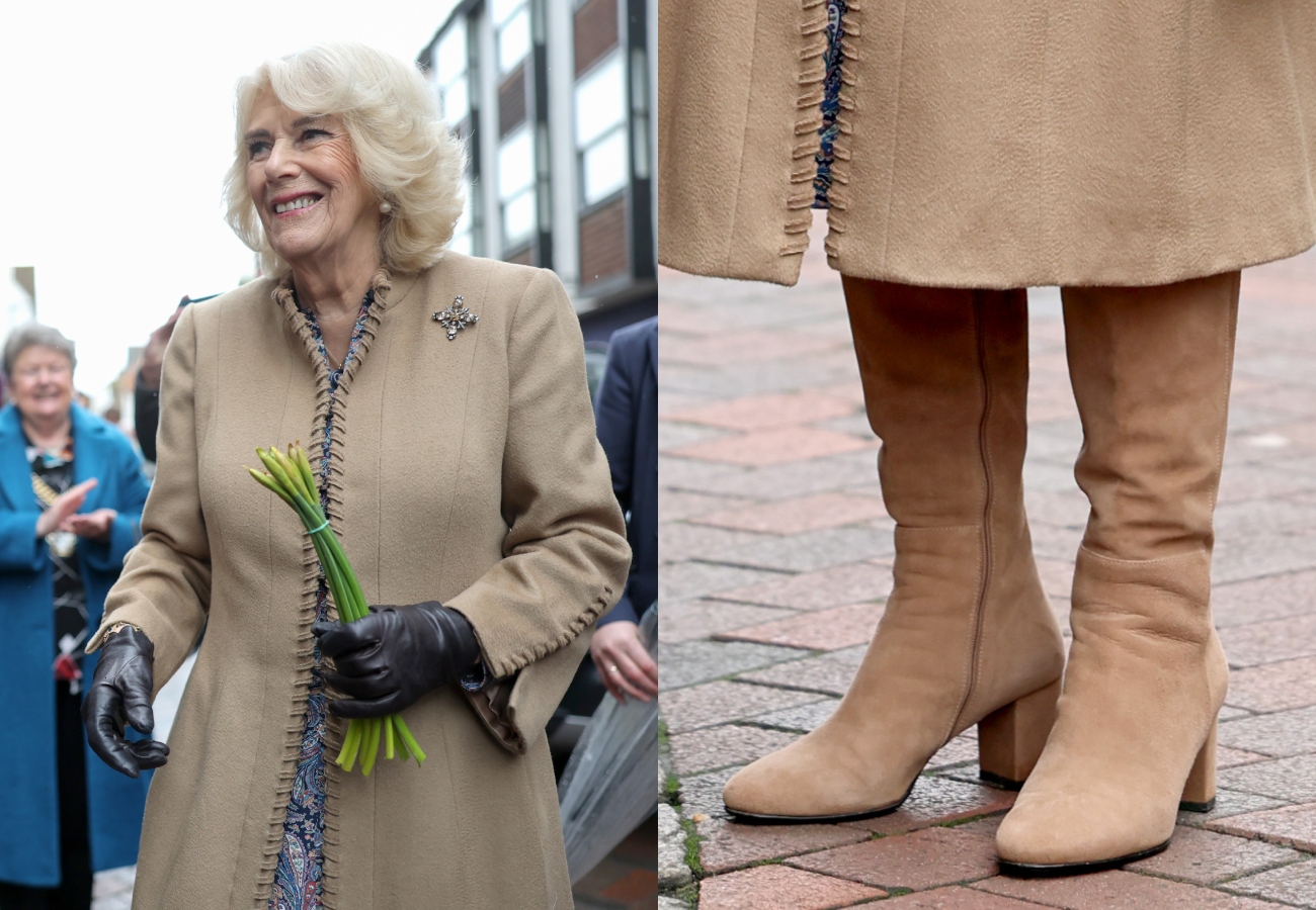 Queen Camilla Dons Her Favorite Beige Suede Boots To Create a ...